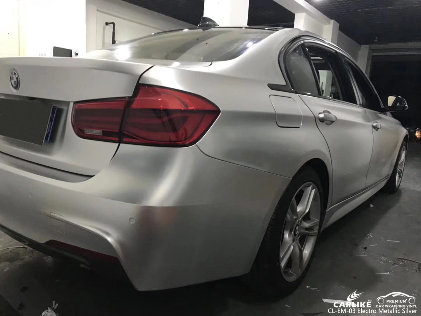 CL-EM-03 Silver matte electro metallic vinyl film wrap car for BMW ...