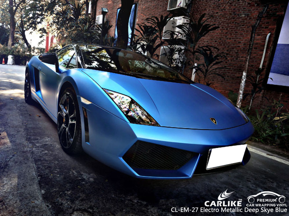 CL-EM-27 Electro metallic deep sky blue car wrap vinyl for Lamborghini ...