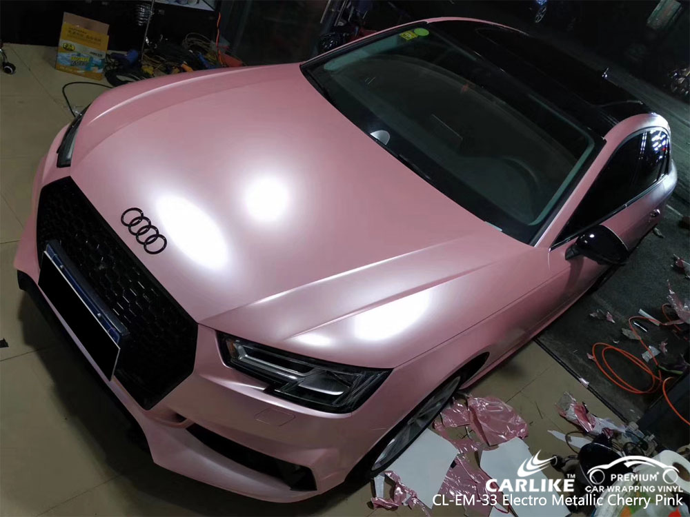 CL-EM-33 Electro metallic cherry pink car wrap vinyl for Audi - SINO VINYL