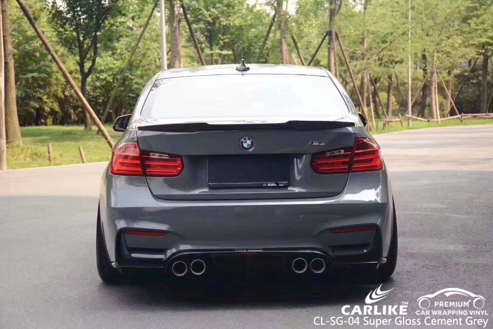 CL-SG-04 super gloss cement grey vinyl wrap BMW France - SINO VINYL