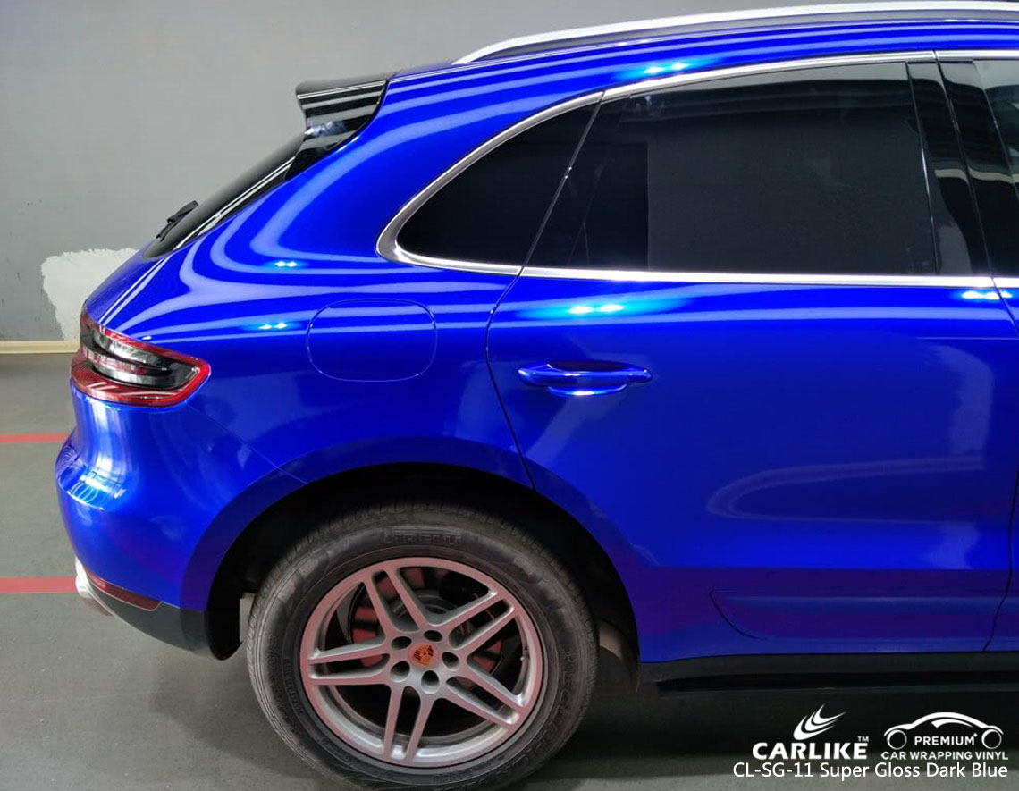 CL-SG-11 Super gloss dark blue vinyl wrap for Porsche - SINO VINYL