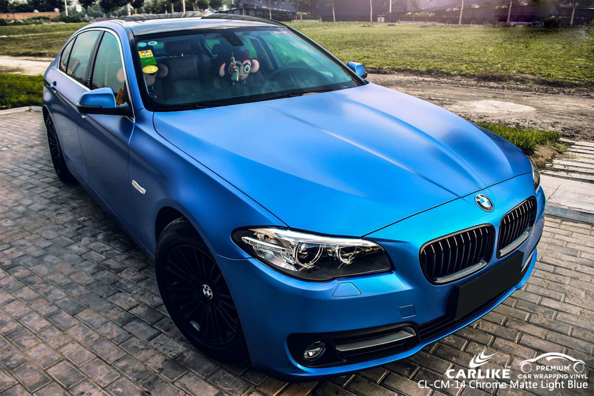 CL-CM-14 Chrome matte light blue vinyl wrap car factory for BMW - SINO ...