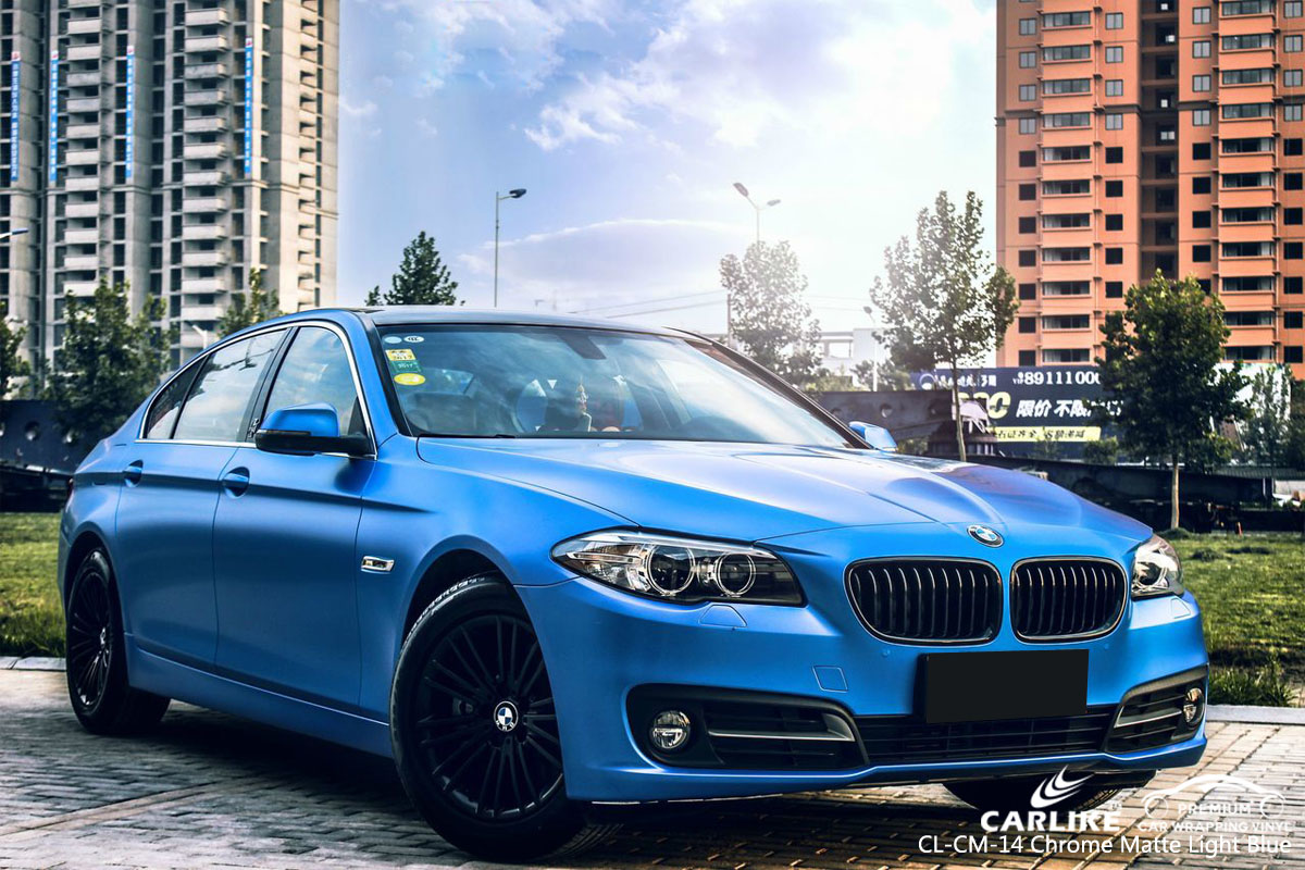 CL-CM-14 Chrome matte light blue vinyl wrap car factory for BMW - SINO ...