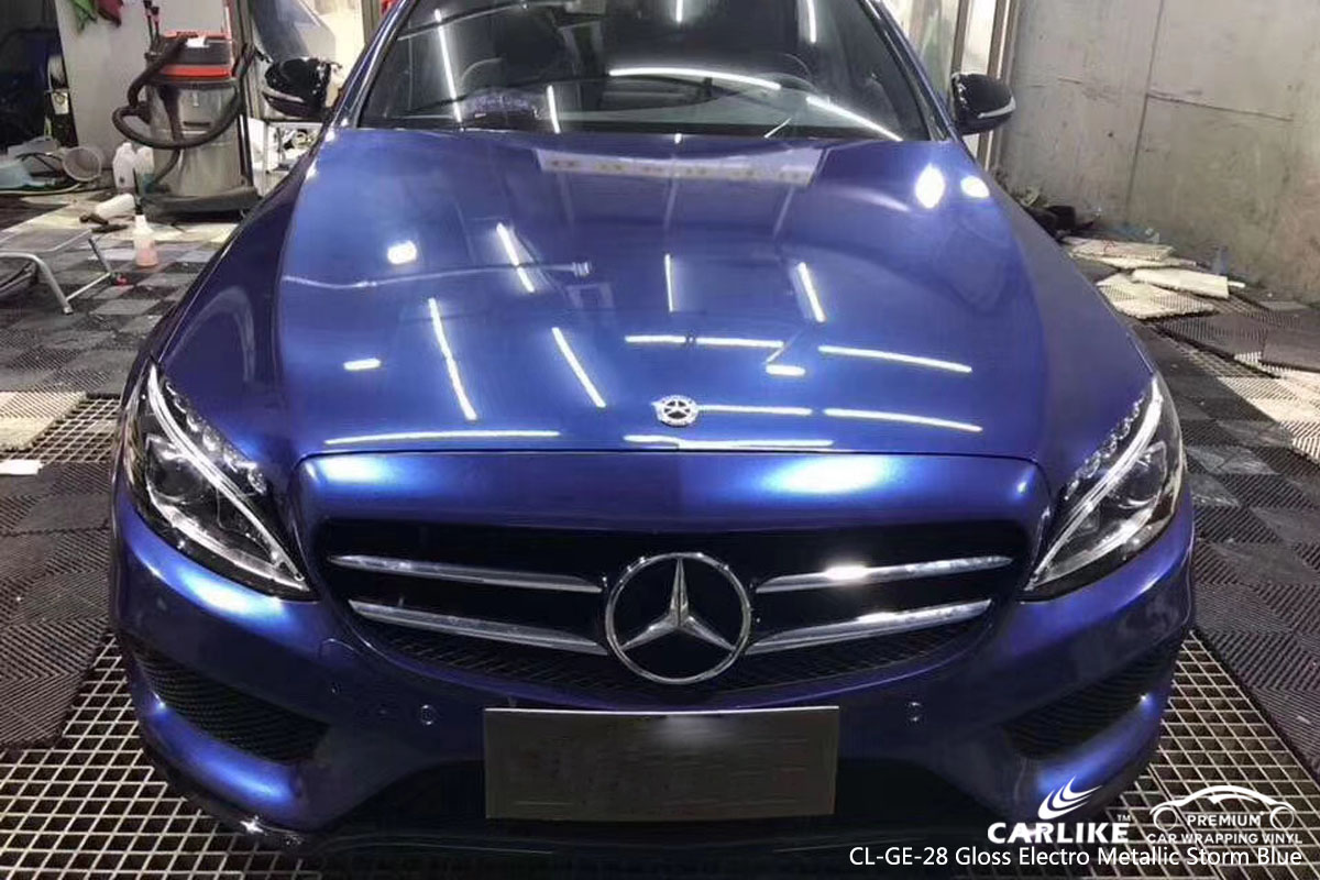 CL-GE-28 vinile elettrolucido blu metallizzato lucido per mercedes-benz ...
