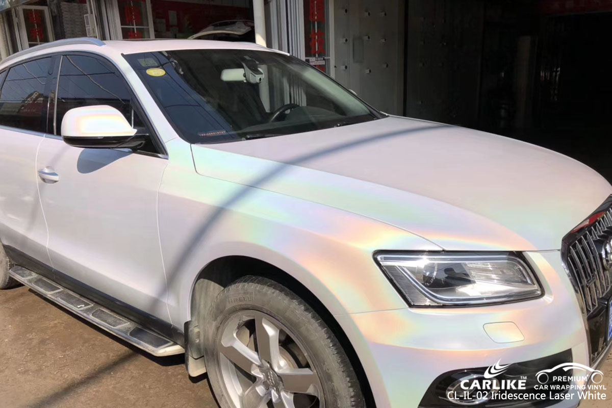 CL-IL-02 Iridescence laser white vinyl wrap auto for AUDI - SINO VINYL
