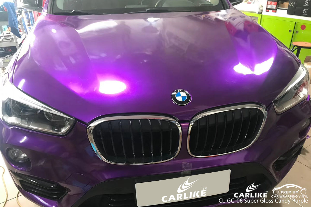 CL-GC-06 super gloss candy purple vinyl car wrap 3m 1080 for BMW - SINO ...