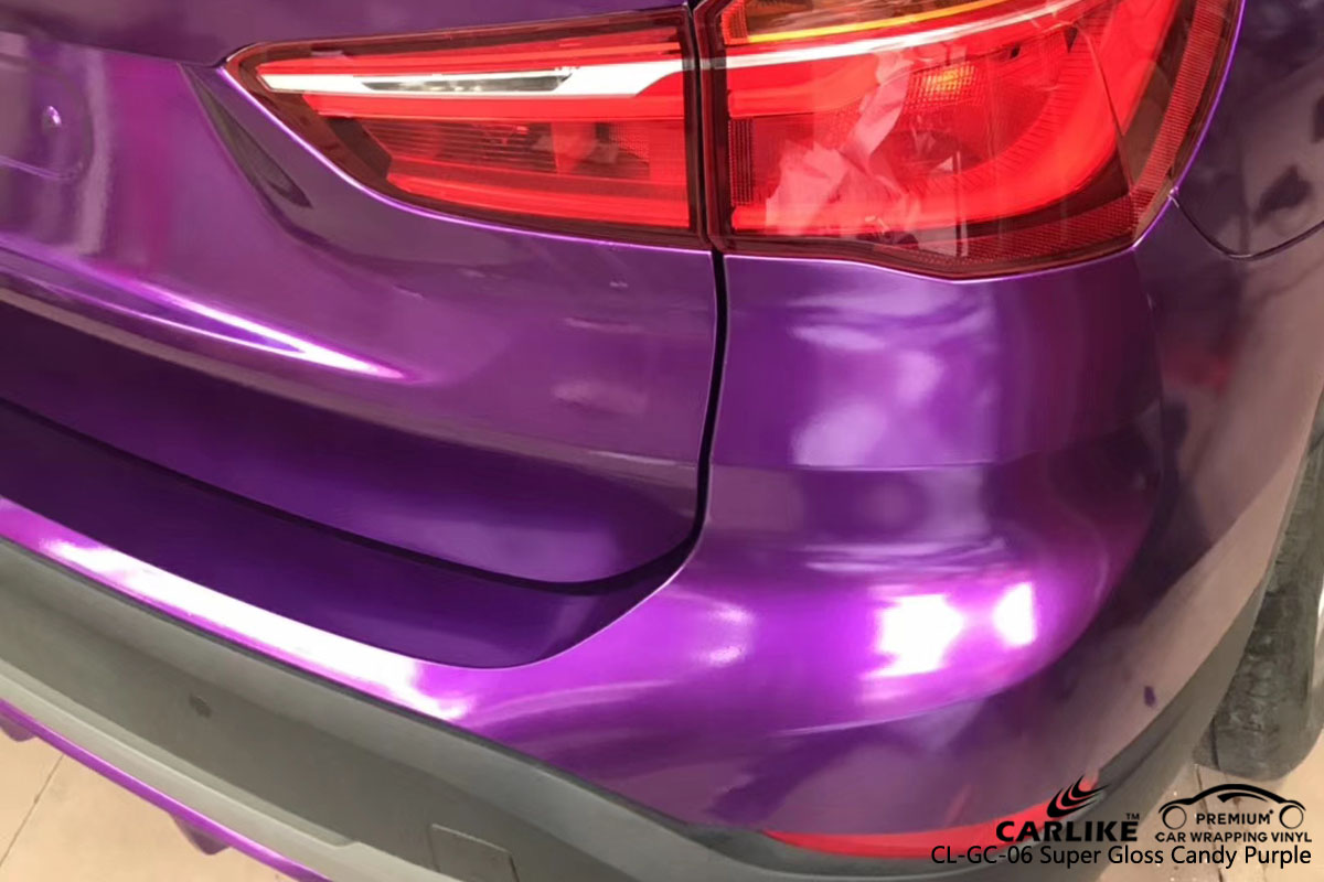 CL-GC-06 super gloss candy purple vinyl car wrap 3m 1080 for BMW - SINO ...