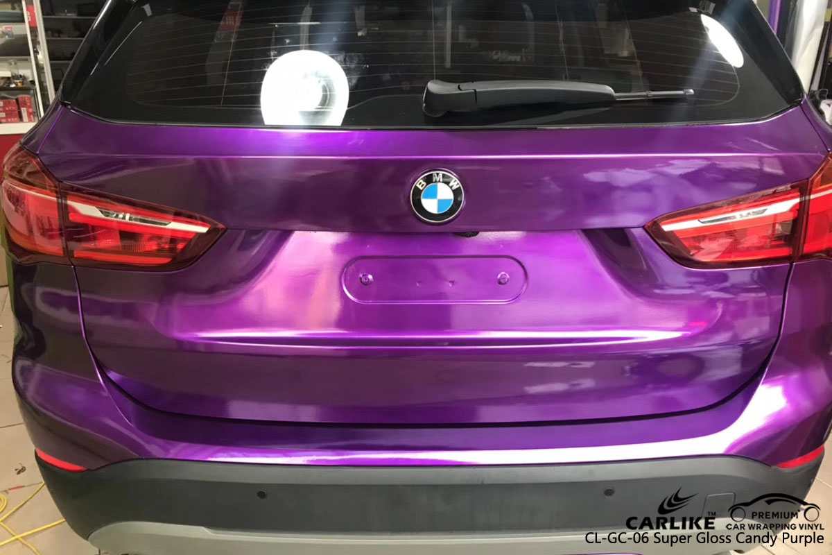 CL-GC-06 super gloss candy purple vinyl car wrap 3m 1080 for BMW - SINO ...