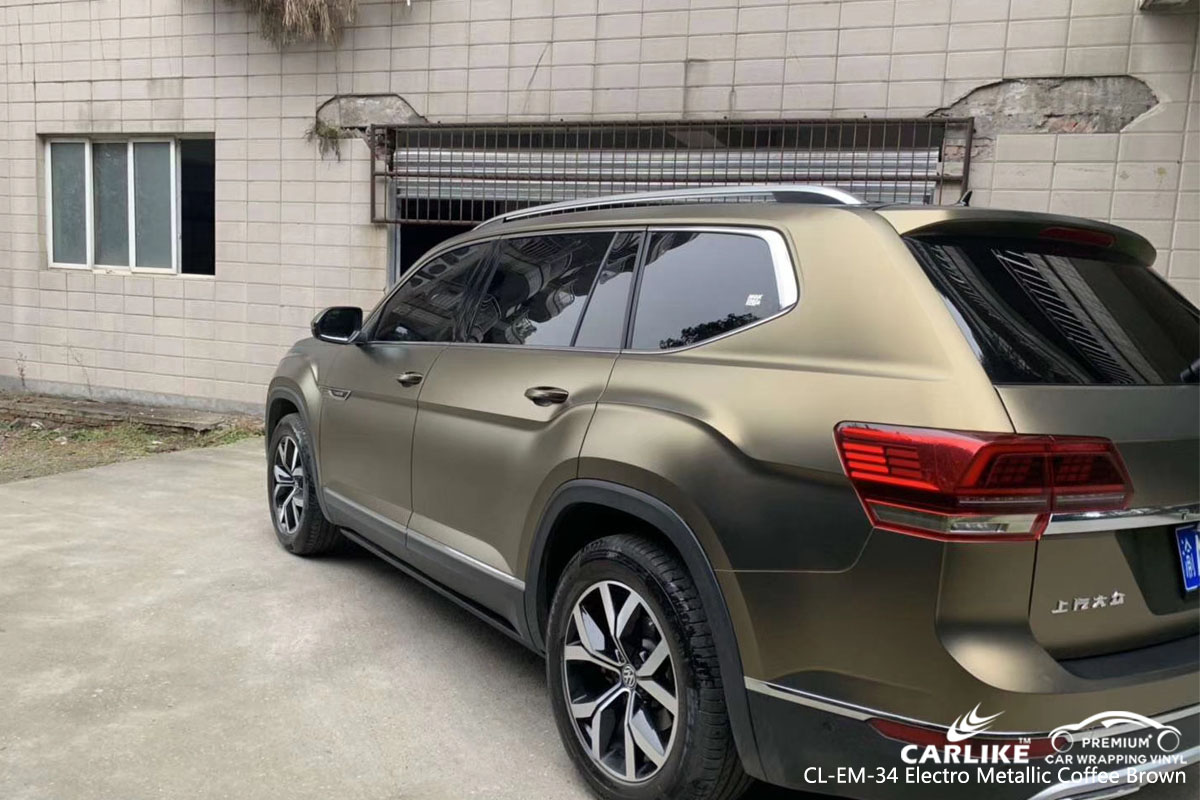 CL-EM-34 Electro Metallic Kaffee braun Car Wrap Vinyl für Volkswagen ...