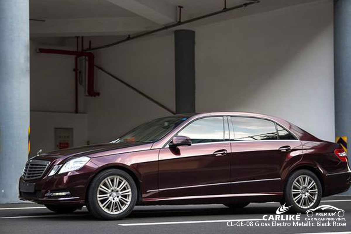 CL-GE-08 gloss electro metallic black rose car wrap wholesale china for ...