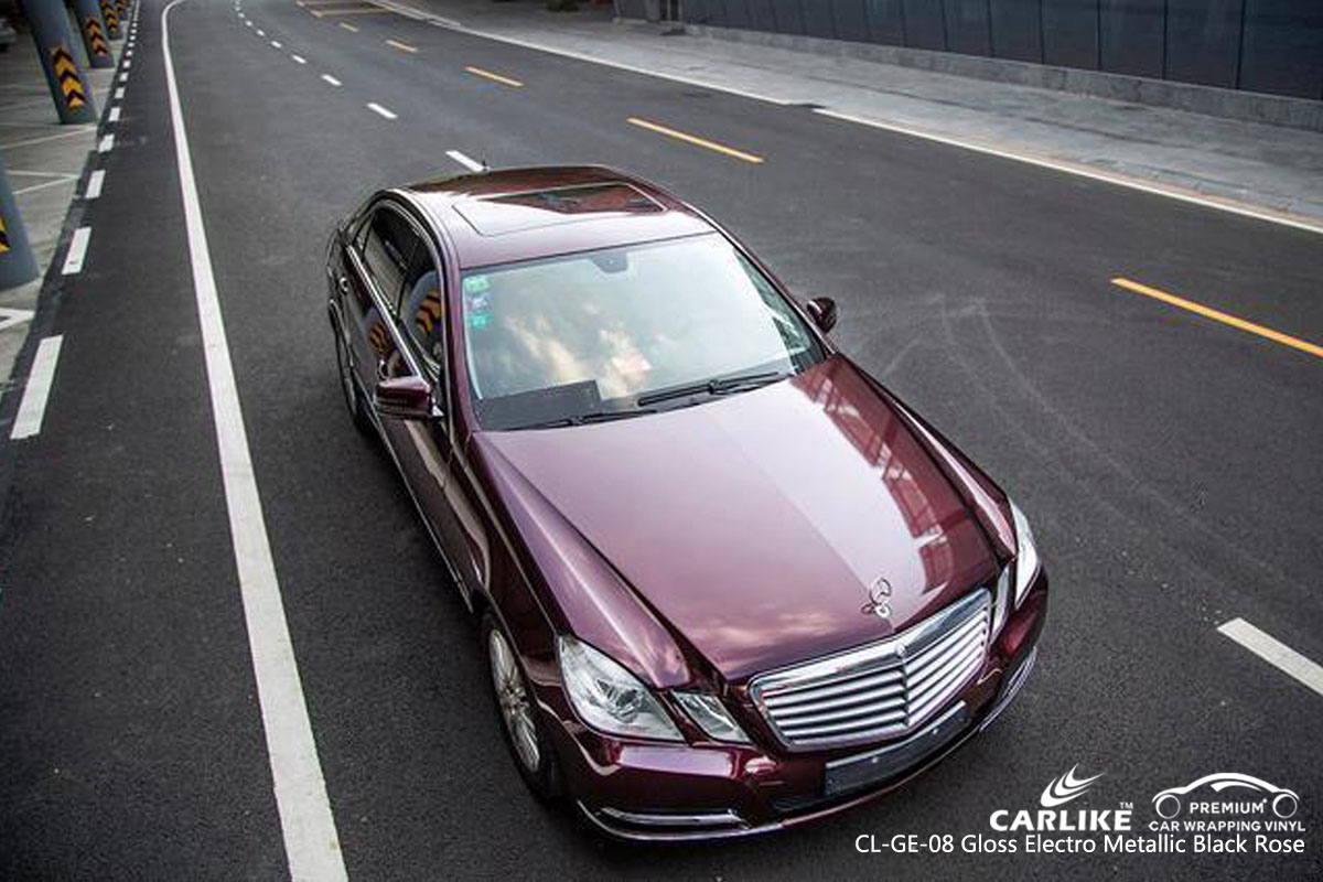 CL-GE-08 gloss electro metallic black rose car wrap wholesale china for ...