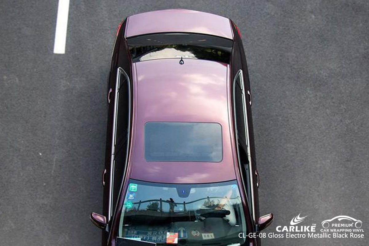 CL-GE-08 gloss electro metallic black rose car wrap wholesale china for ...