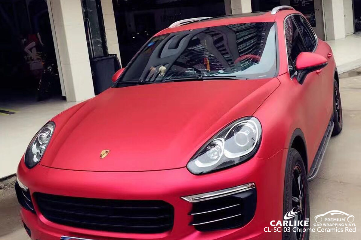 CL-SC-03 Vinilo auto cromado cerámico rojo para Porsche. - SINO VINYL