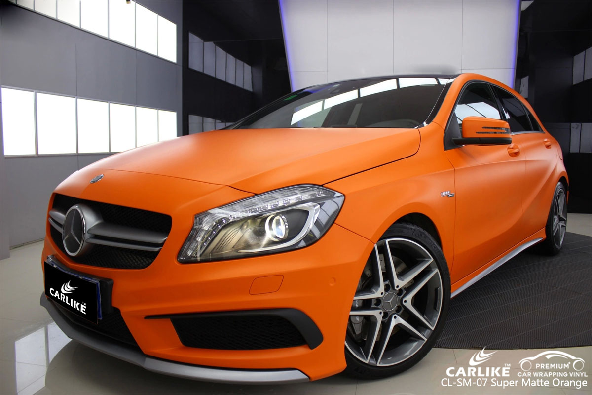 CL-SM-07 super matte orange vinyl wraps for cars for Mercedes-Benz ...