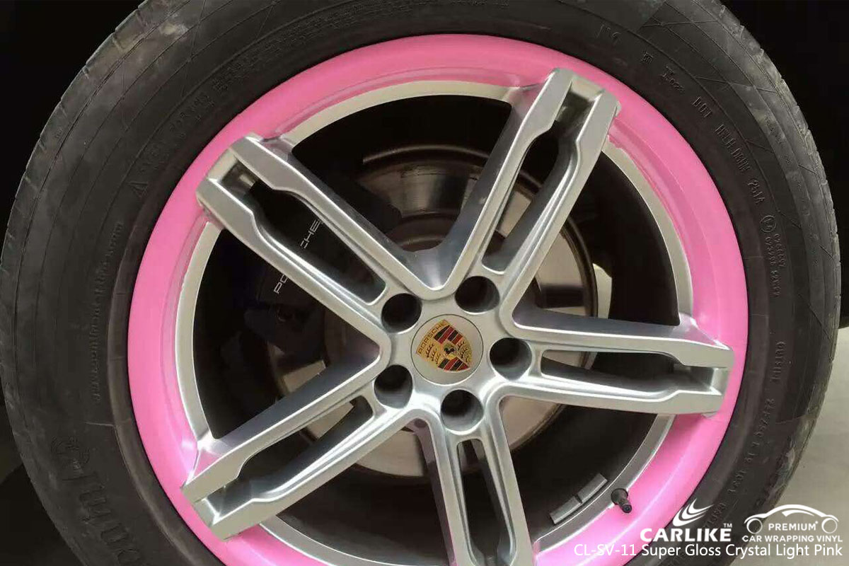 CL-SV-11 Vinilo envolvente súper brillante de cristal rosa claro para ...