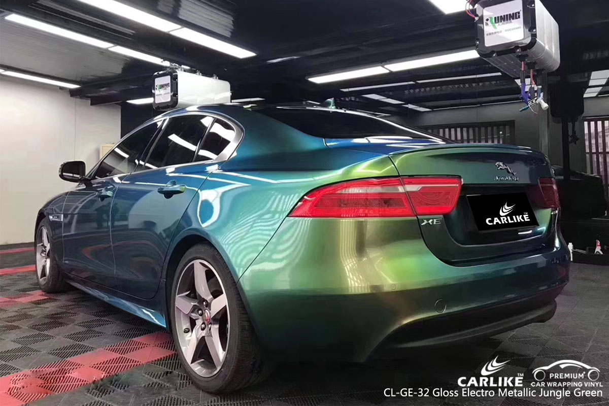 CARLIKE CL-GE-32 Jaguar için parlak elektro metalik orman yeşil araba ...