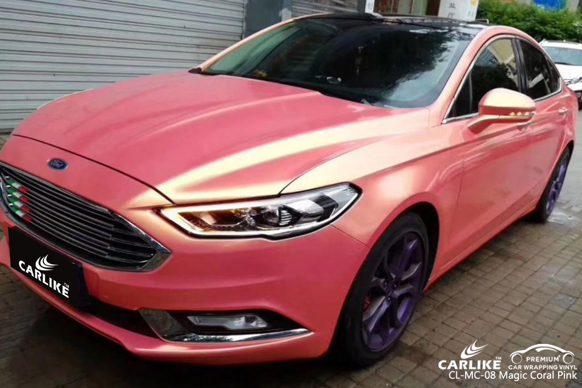 CL-MC-08 magic coral pink car vinyl wrap price philippines for Ford ...