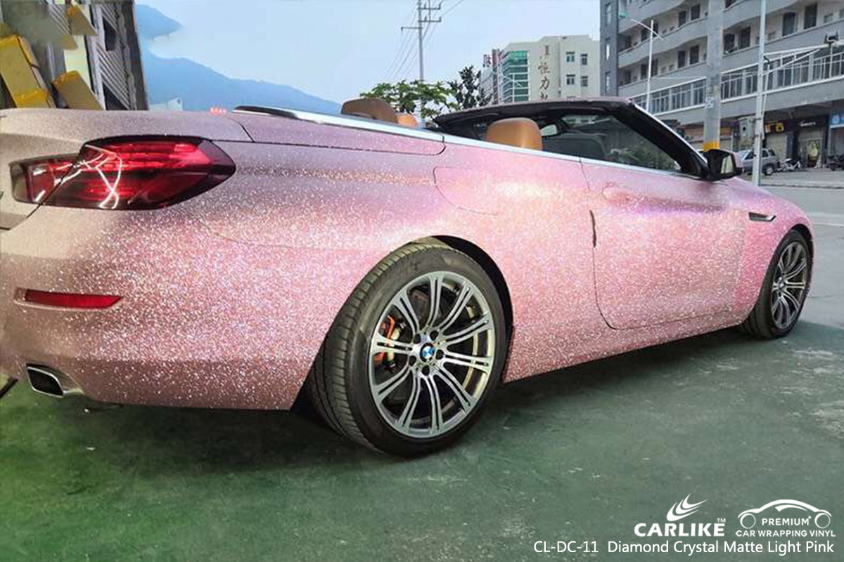 CL-DC-11 diamond crystal matte light pink car vinyl wrap romania for ...