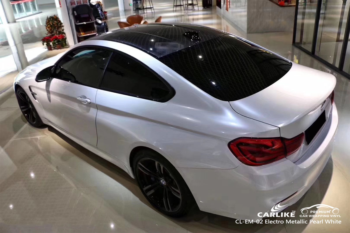 CL-EM-02 vinilo de envoltura de coche blanco perla electro metálica ...