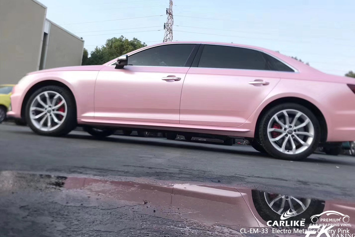 CL-EM-33 vinilo electro envolvente rosa cereza metalizado para AUDI ...