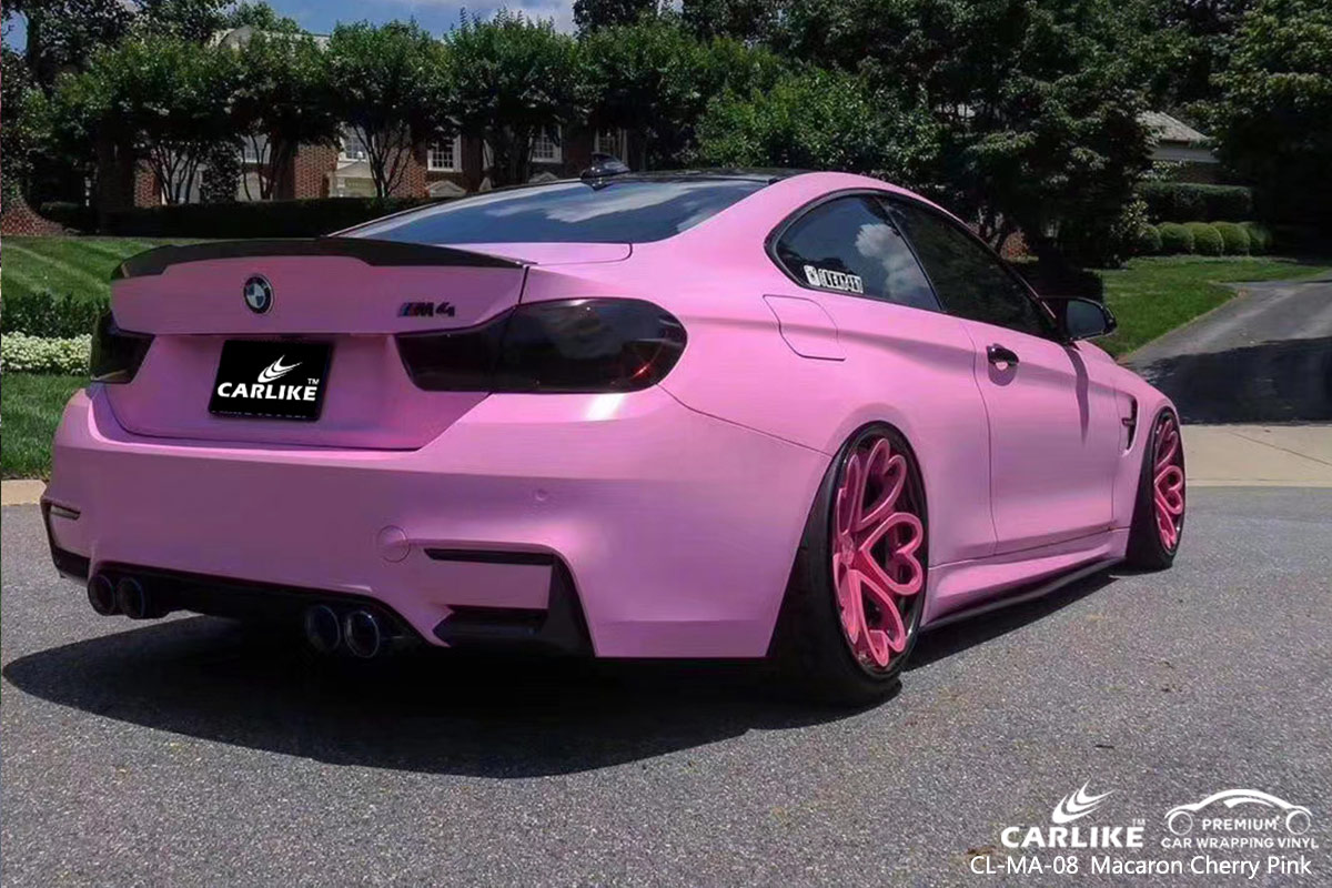 CL-MA-08 macaron kiraz pembe araba vinil sarma için BMW Kuzey Mariana ...