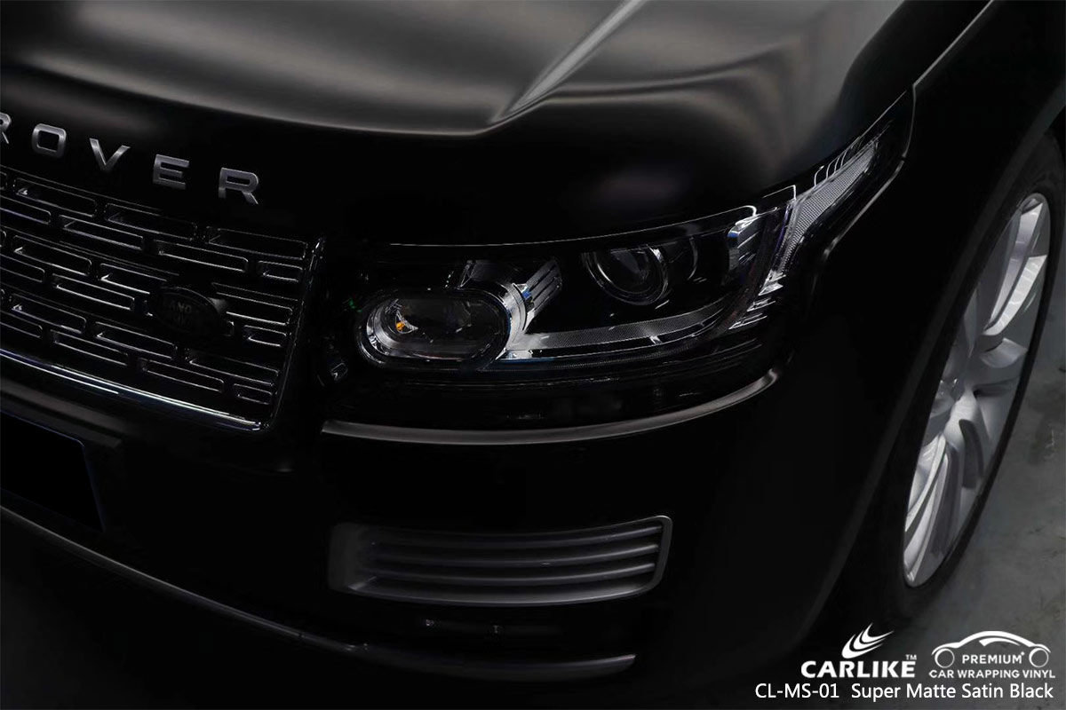 CL-MS-01 vinilo envolvente para automóvil negro súper mate satinado ...