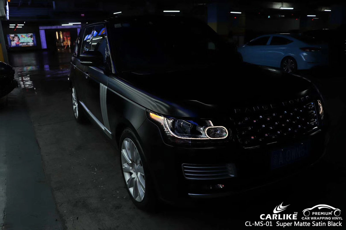 CL-MS-01 vinilo envolvente para automóvil negro súper mate satinado ...
