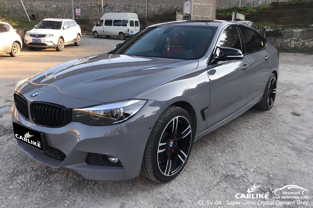 CL-SV-04 super gloss crystal cement gery car wrap vinyl for BMW - SINO ...