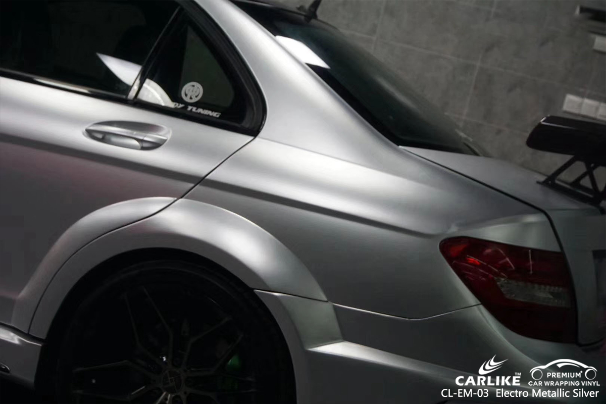 CL-EM-03 electro metallic silver car wrap vinyl matte for MERCEDES-BENZ ...