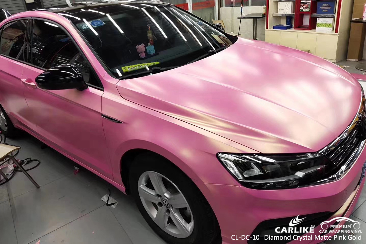 CL-DC-10 diamante cristal mate oro rosa envuelva mi auto para ...