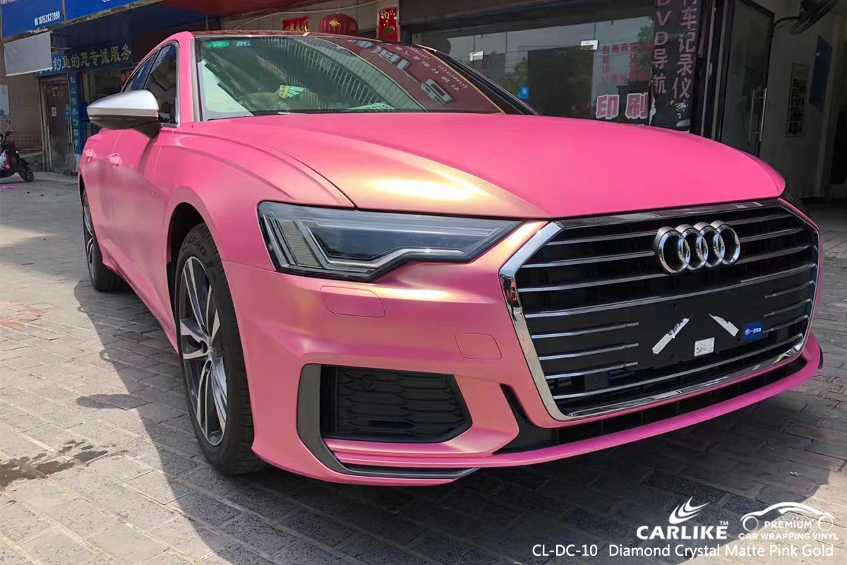 CL-DC-10 diamante cristal mate oro rosa envuelva mi auto para AUDI ...