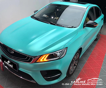 CL-EM-17 electro metallic mint green car wrap gloss for GEELY - SINO VINYL