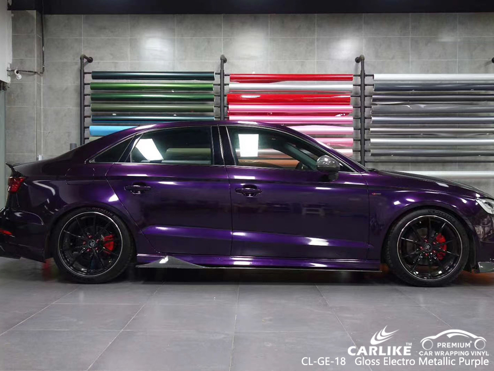 CL-GE-18 papier autocollant vinyle violet électro métallique brillant ...