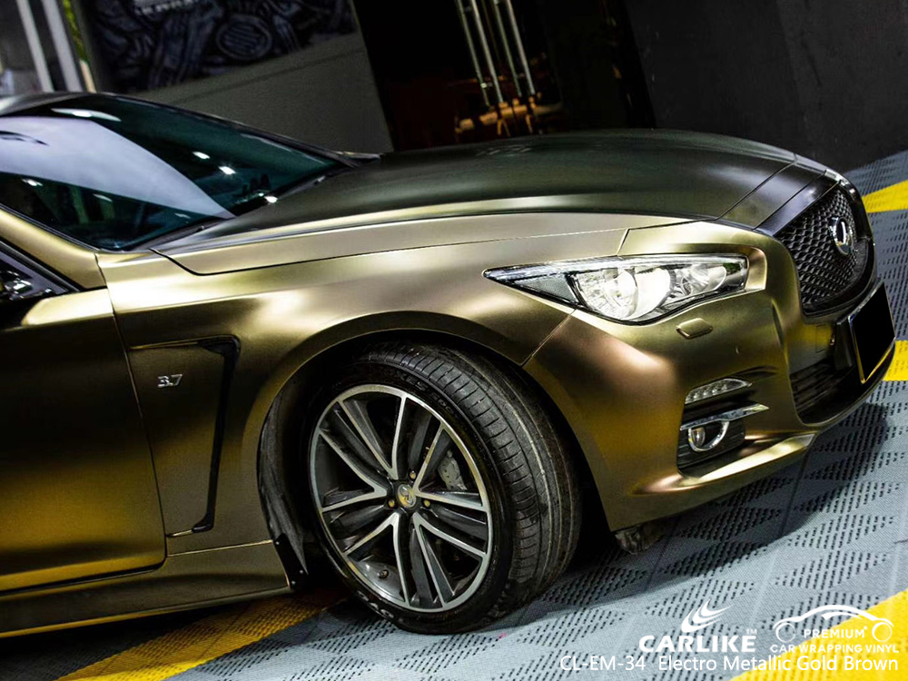 CL-EM-34 electro metallic gold brown vinyl wrap for INFINITI - SINO VINYL