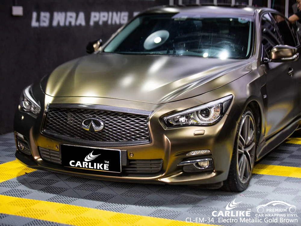 CL-EM-34 electro metallic gold brown vinyl wrap for INFINITI - SINO VINYL