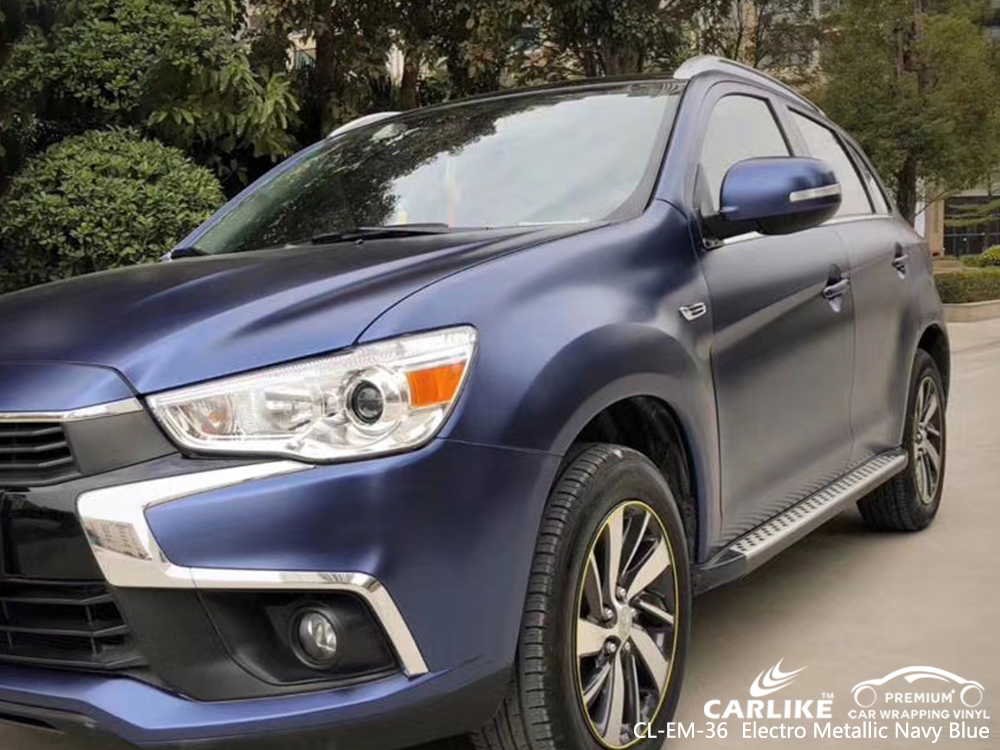 CL-EM-36 electro metallic navy blue high gloss vinyl wrap for ...