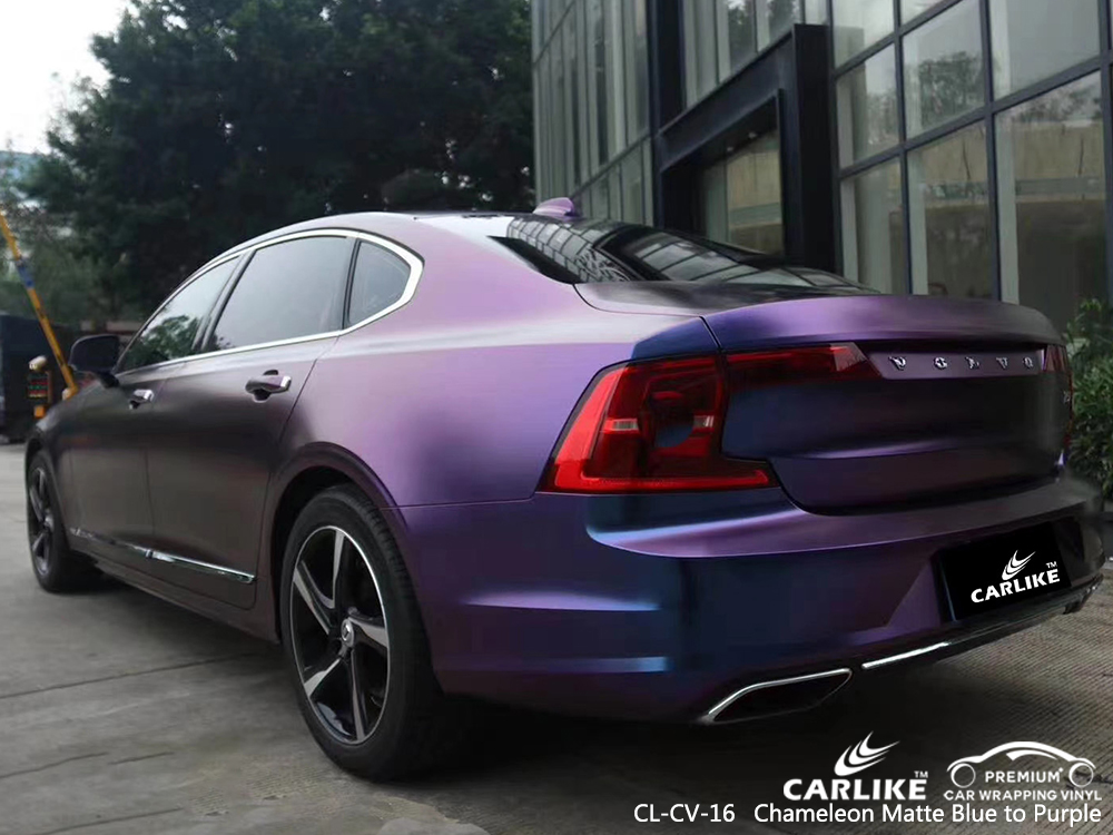CL-CV-16 chameleon matte blue to purple vinyl wrapping for VOLVO - SINO ...