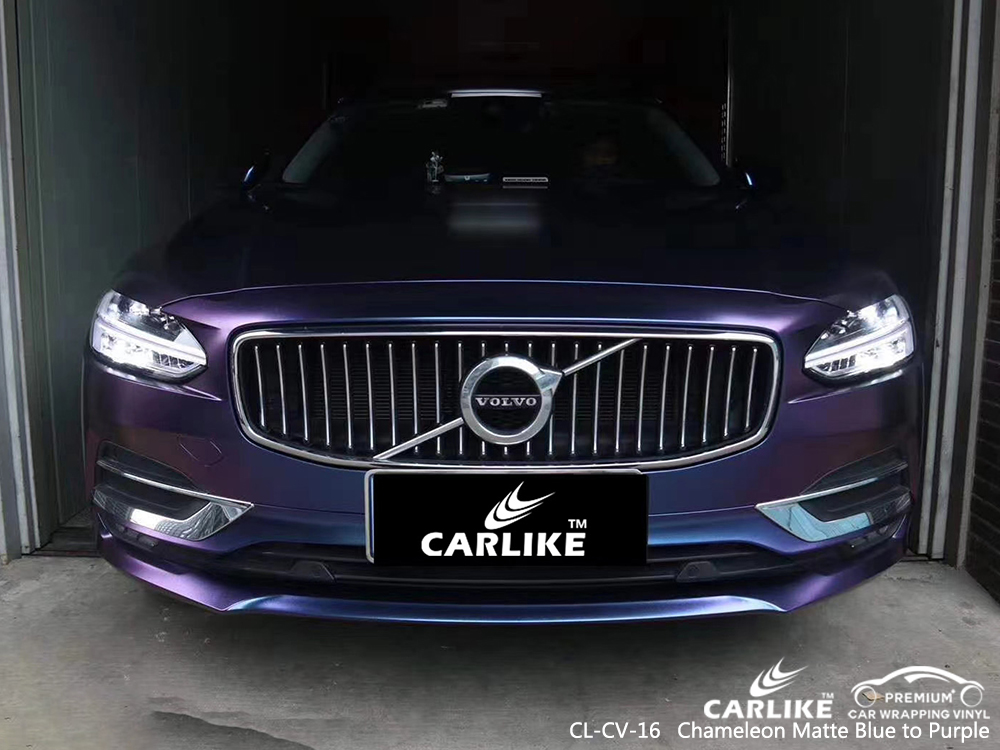 CL-CV-16 chameleon matte blue to purple vinyl wrapping for VOLVO - SINO ...