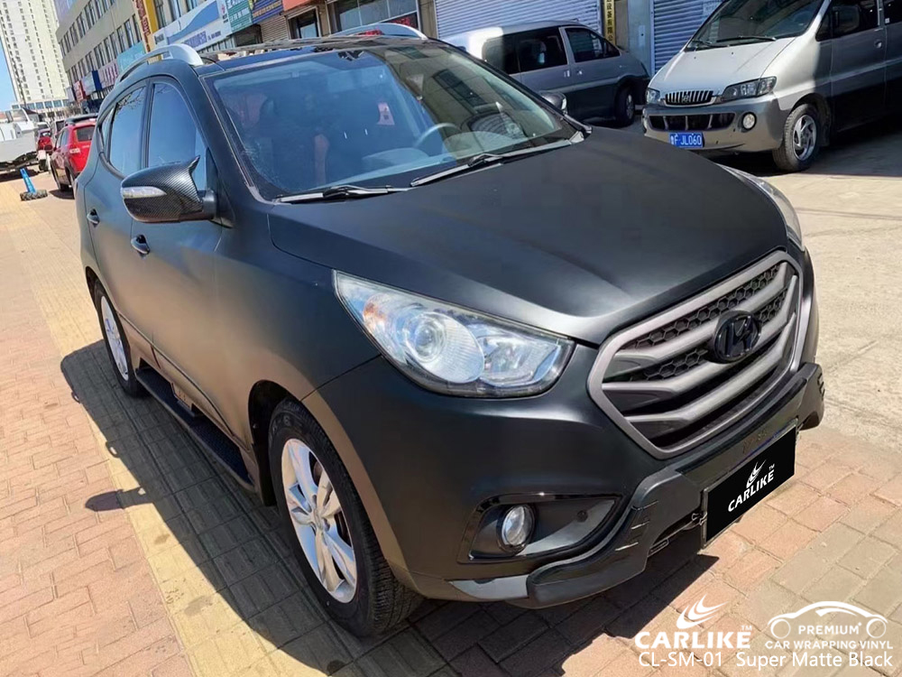 CL-SM-01 super matte black film car wrap for HYUNDAI - SINO VINYL
