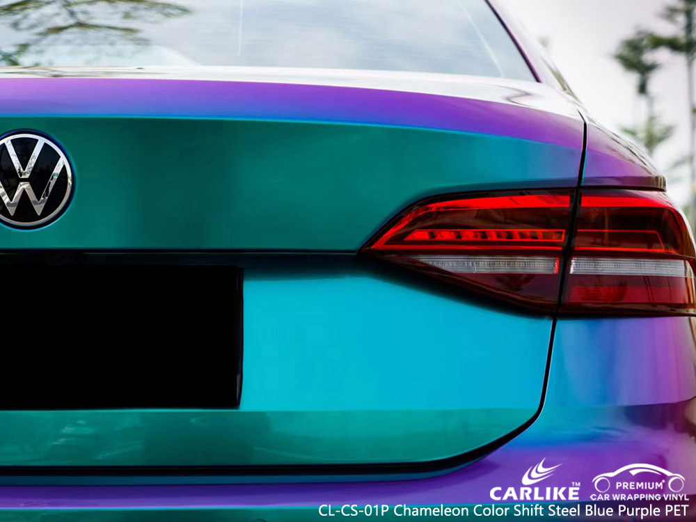 CL-CS-01P Chameleon Color Shift Steel Blue Purple PET Vinyl Auto Wrap ...
