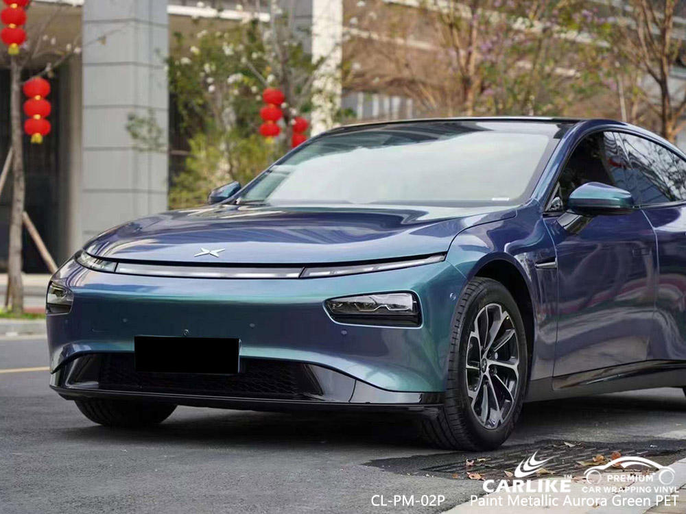 CL-PM-02 Paint Metallic Midnight Green Vinyl For XPENG Car Vinyl ...