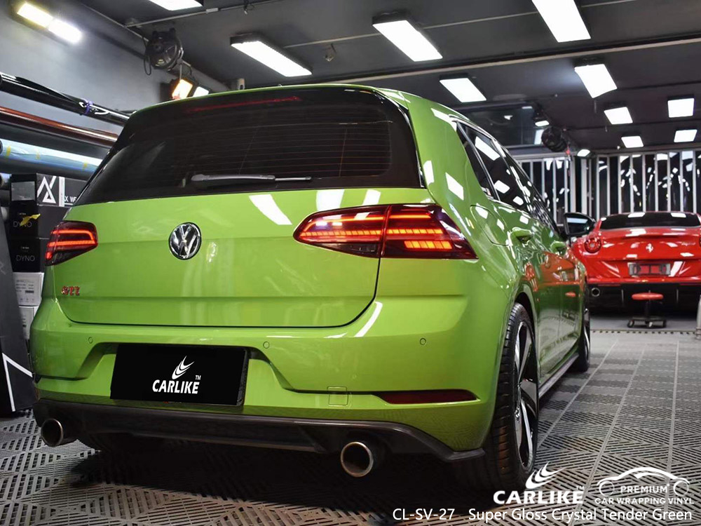 CL-SV-27 Super Gloss Crystal Tender Green Vinyl Vehicle Wrap Fabricante ...