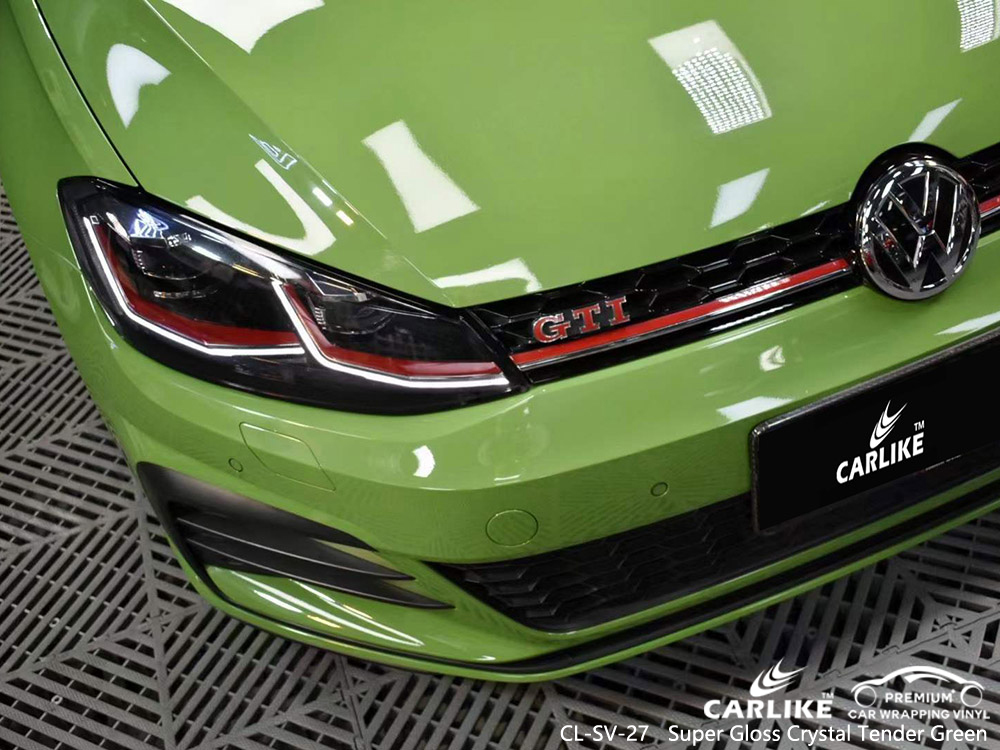 CL-SV-27 Super Gloss Crystal Tender Green Vinyl Vehicle Wrap Fabricante ...