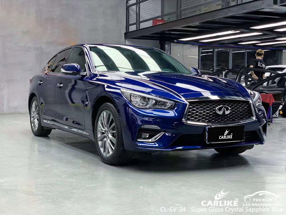 CL-SV-24 Super Gloss Crystal Sapphire Blue Vinyl Vehicle Wrap Supplier ...
