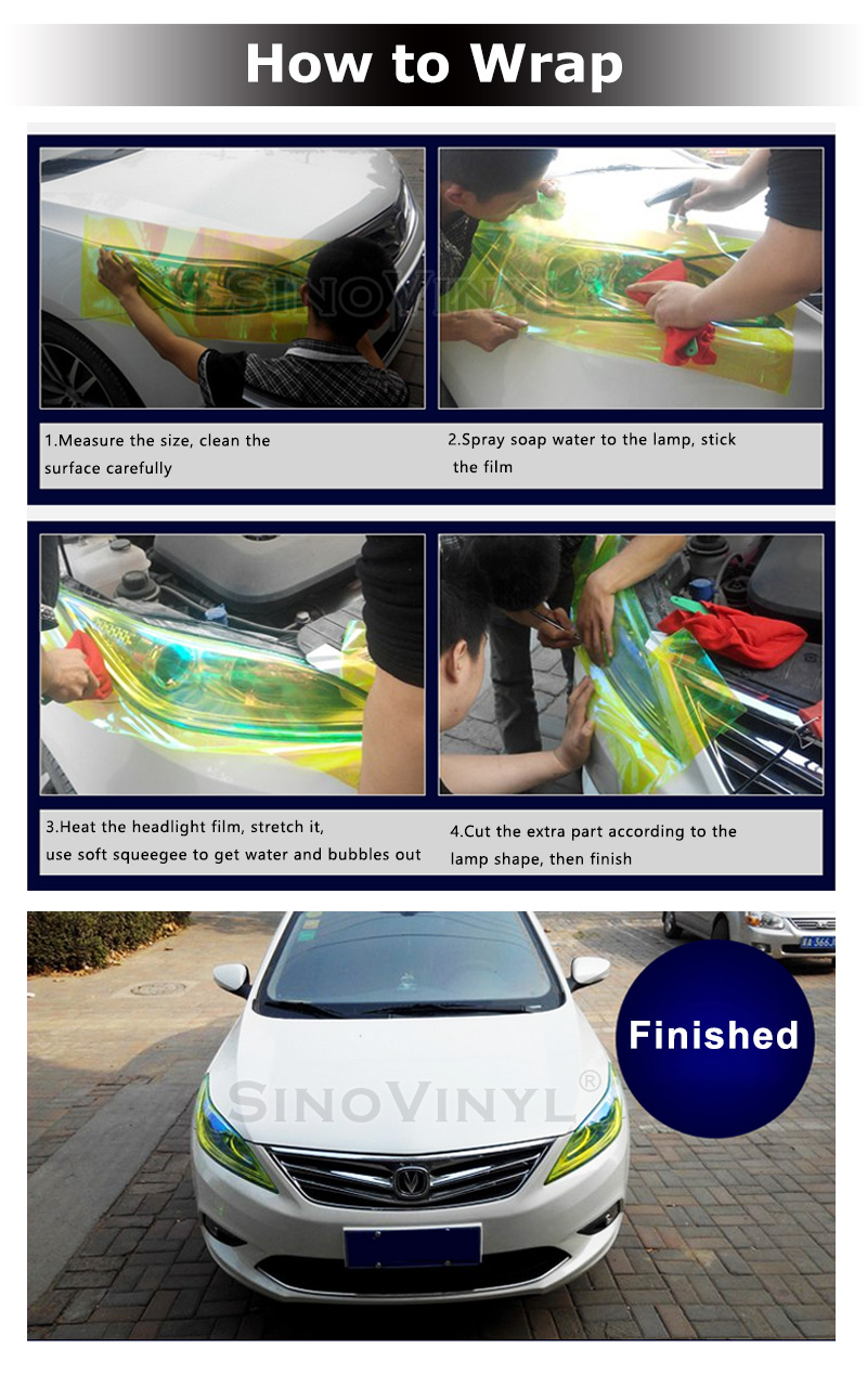 CL-HL-HC Holographic Laser Honeycomb Auto Car Headlight Tint Film ...