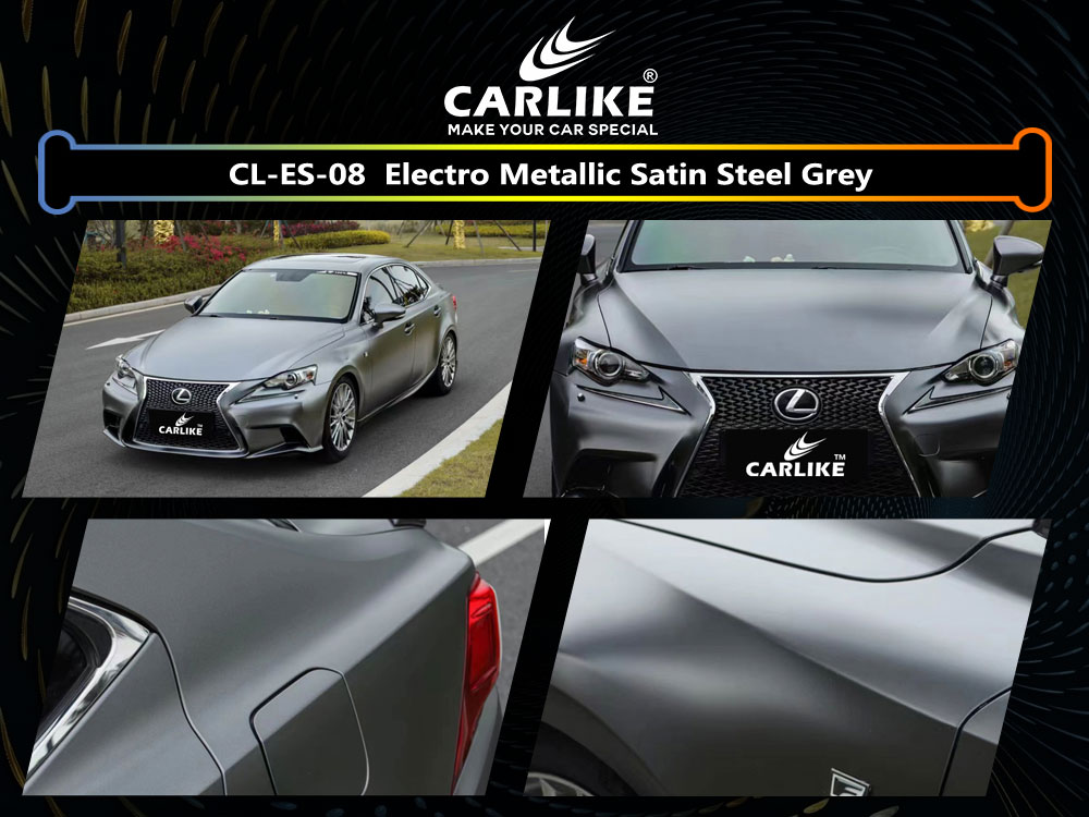CL-ES-08 Electro Metallic Satin Steel Grey Vinyl For Li Auto Car Wrap ...
